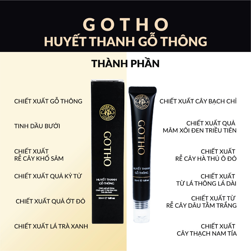 Gotho Huyết Thanh Gỗ Thông Hỗ Trợ Mọc Tóc 30ml - Mỹ phẩm Huyền Phi